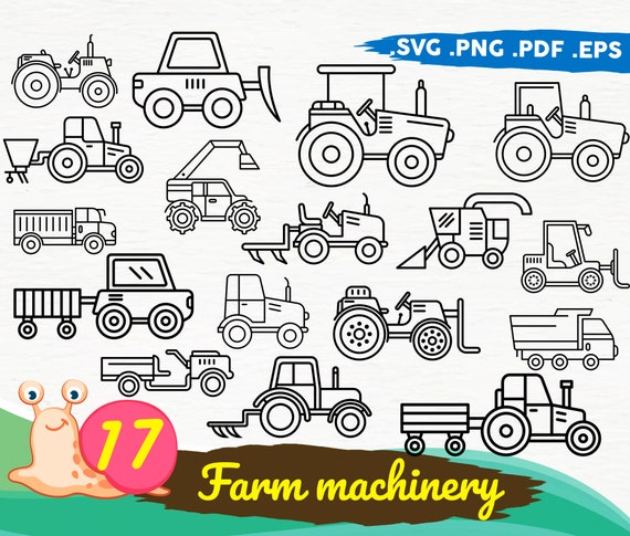 Farm Machinery Svgtractor SVG Farm Tractor SVG Design Tractor | Etsy