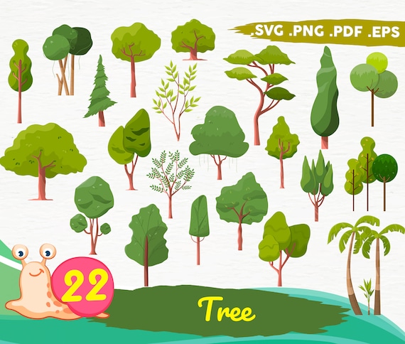 Tree Svgtree Silhouette Svg Bundletrees Svgtree Silhouette Etsy