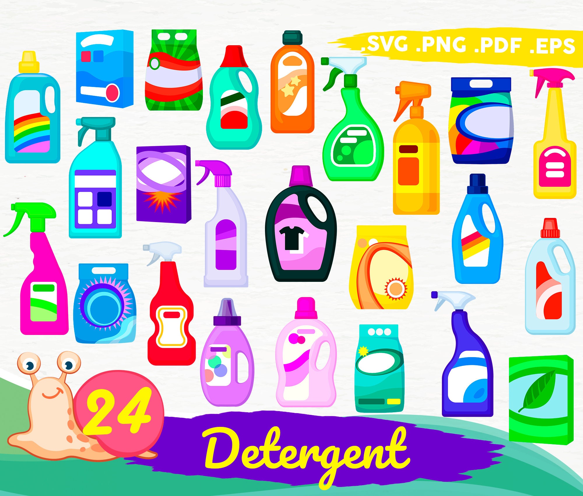 Detergent Illustratio, Detergent Clipart, Detergent SVG Design ...