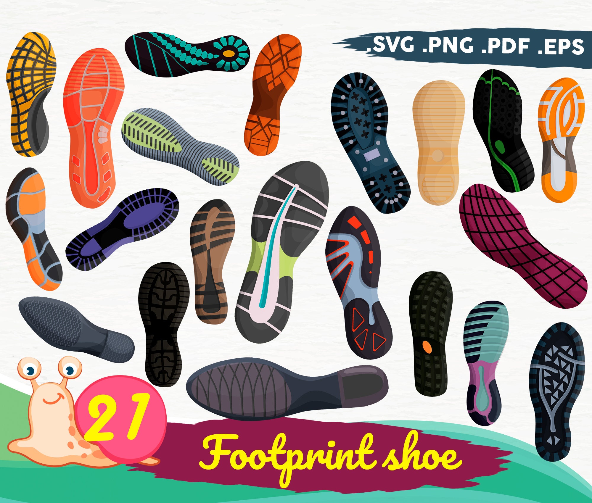 Shoe Print SVG Files, Stamp Cutting, Man Shoe Foot Cut File, Shoe Print ...