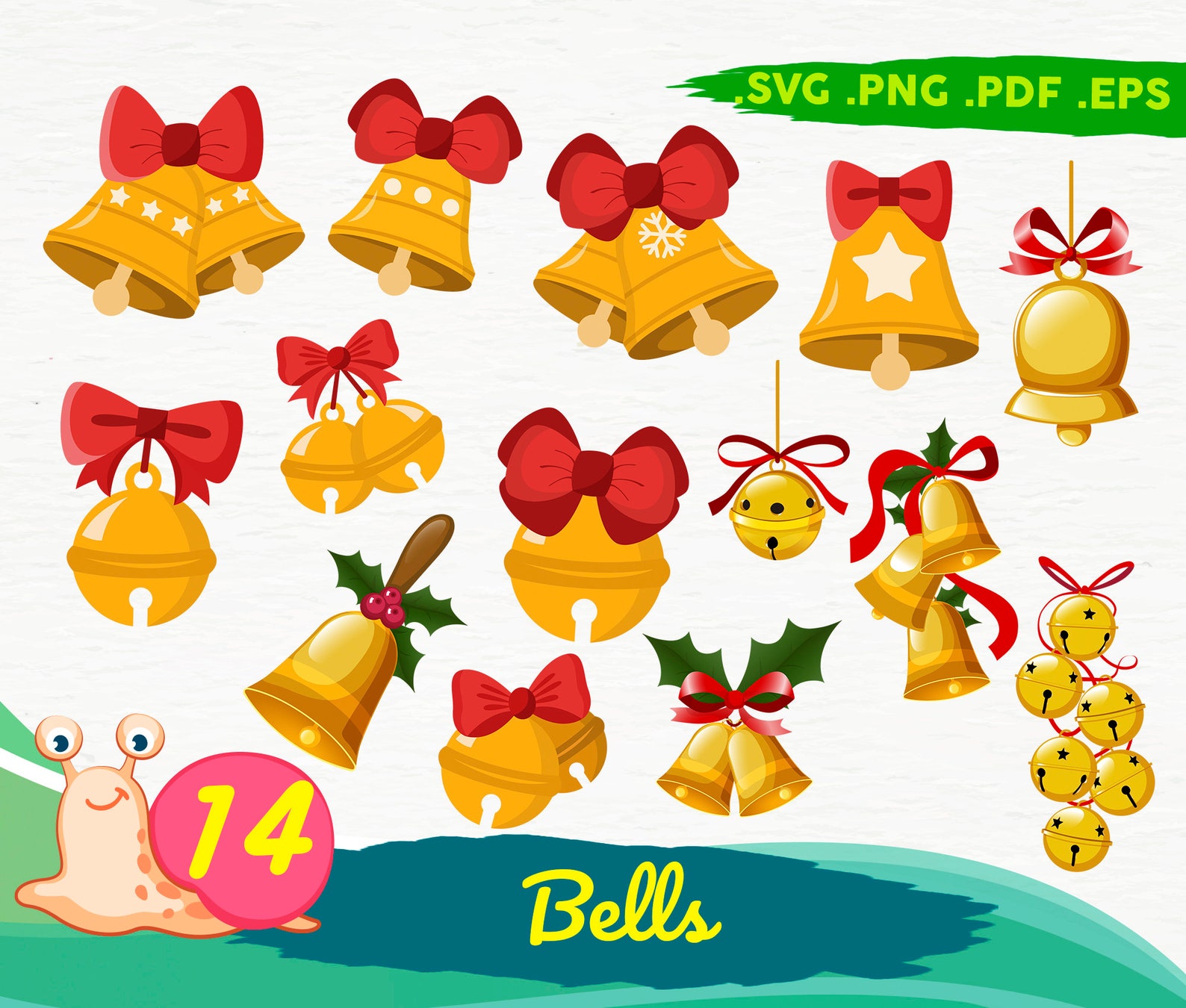 Christmas Bell Svg,bells Svg, Jingle Bells Svg, Merry Bell Cut, Bells ...