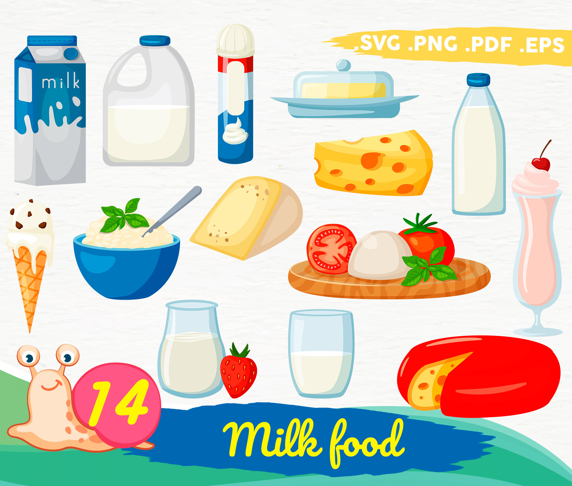 Dairy Food Group Clipart