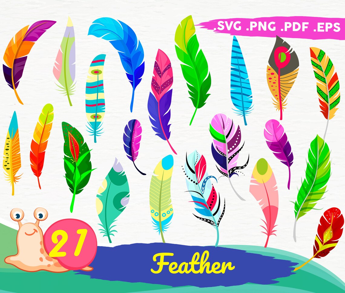 Feder SVG, Federn SVG, Feder Clipart, Feder Silhouette Dateien, SVG ...