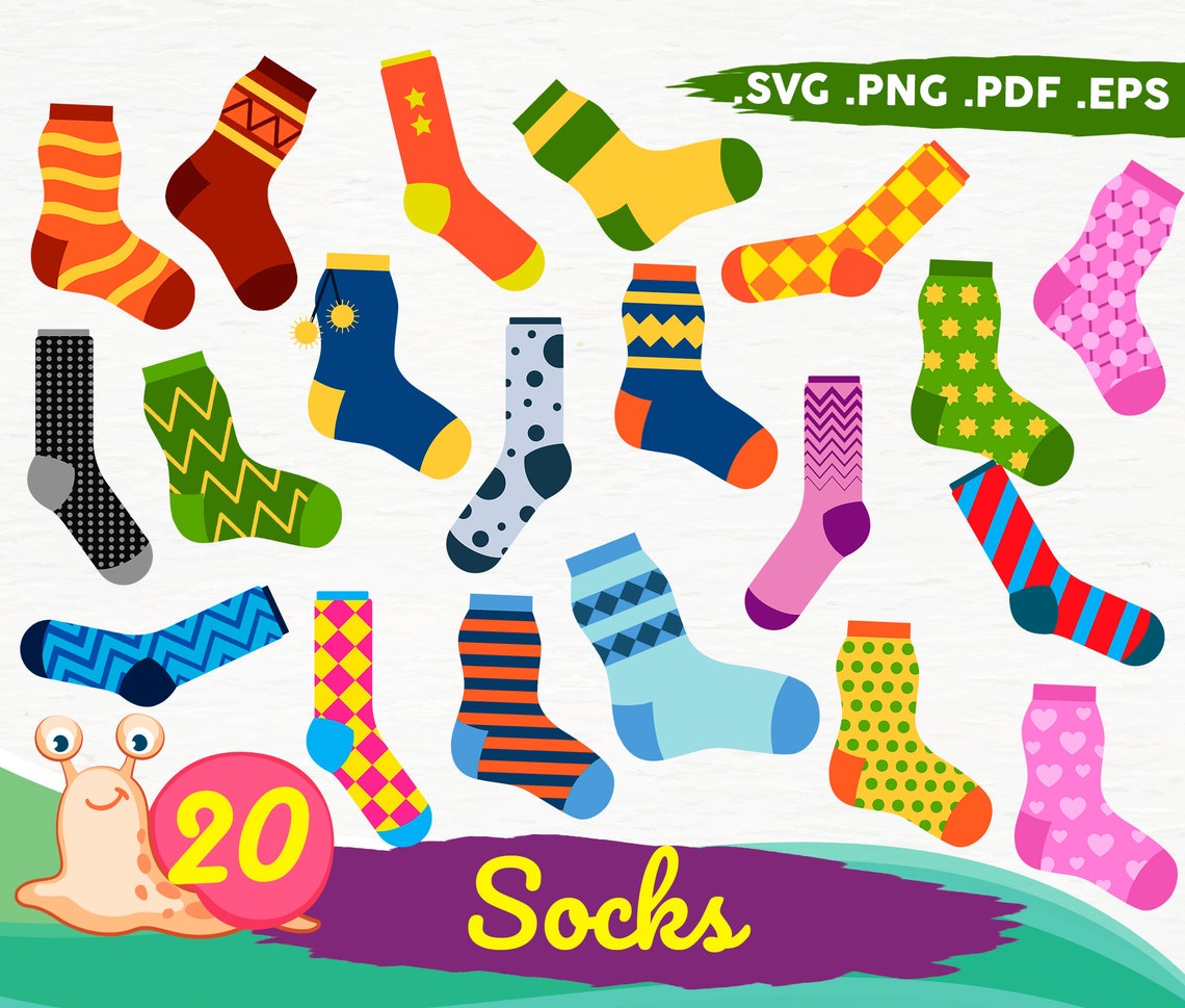 Socks Clipart Bundle, Christmas Socks Svg, Socks Svg, Fashion Clipart ...
