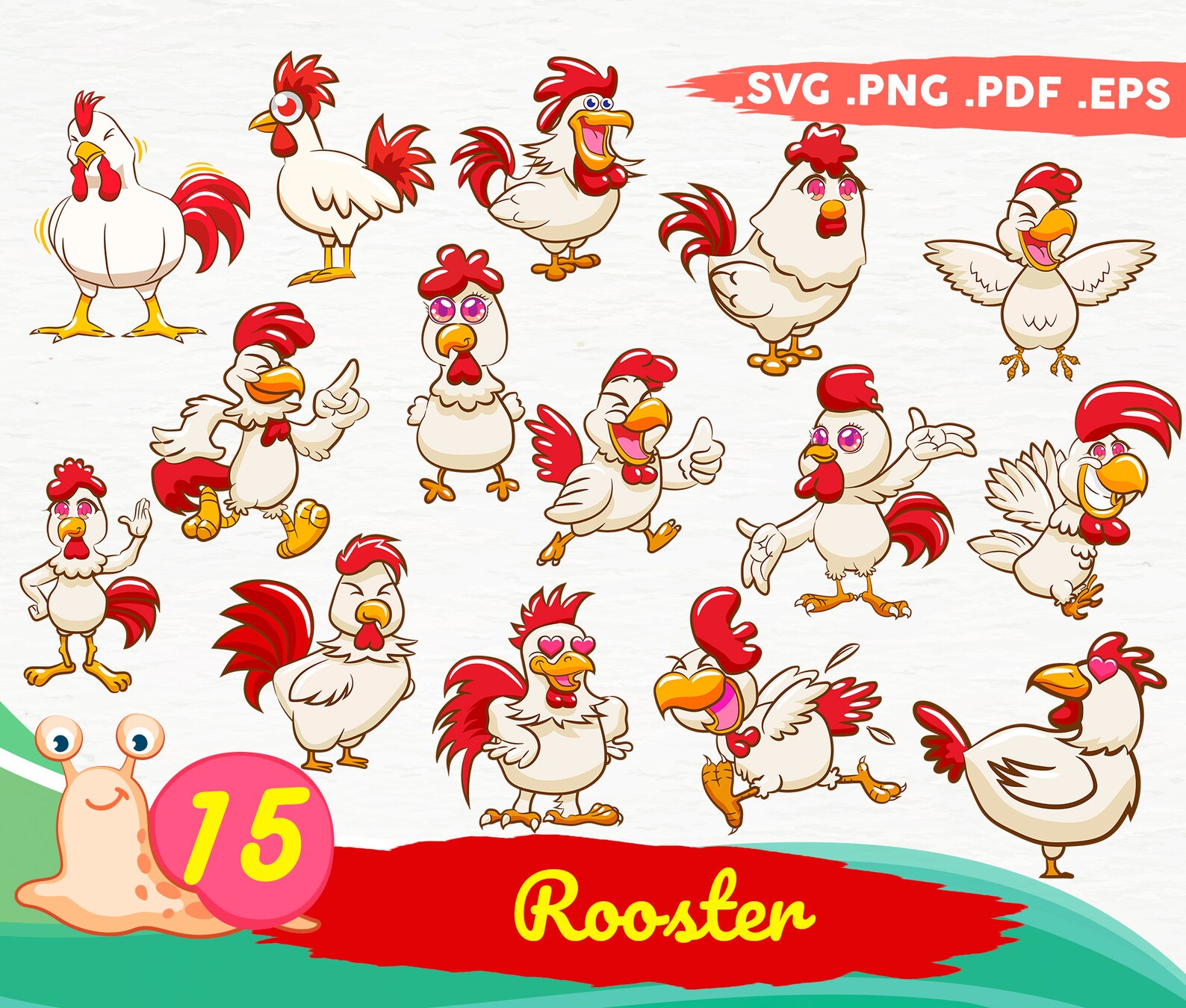 Rooster Svg Bundle, Fighter Rooster Clipart, Cock Svg, Cock Weather Svg ...