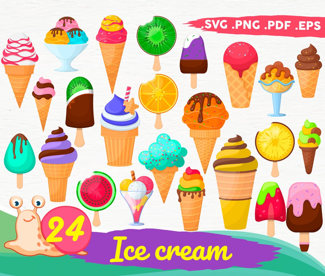 Ice Cream Svgice Cream Bundle Svgice Cream Svgice Cream - Etsy