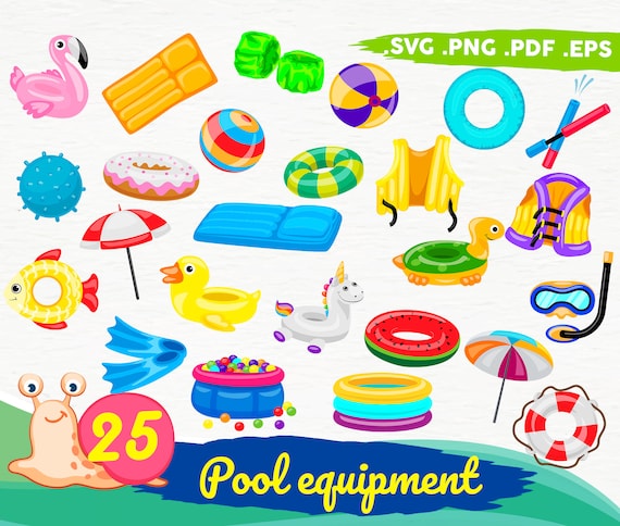 Swimming Pool Svg Pool Svg Swimming Svg Pool Eqiupmentball - Etsy