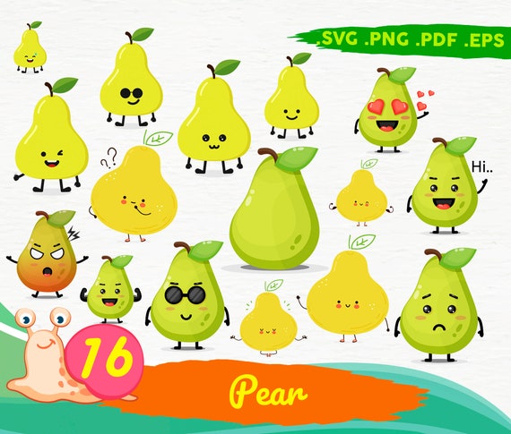 Pear SVG Bundle Pear SVG Pear Clipart Pear File Fruit | Etsy
