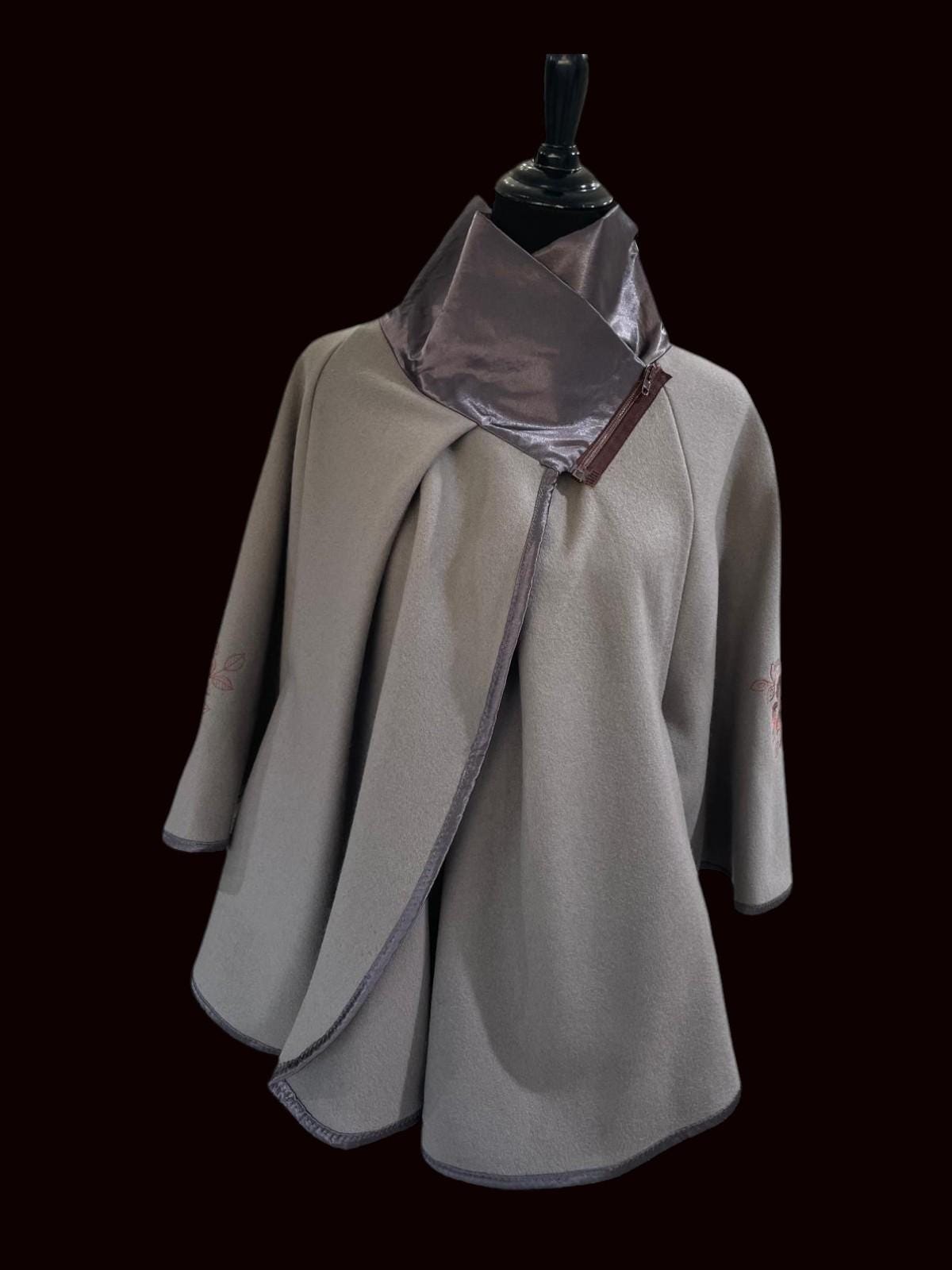 Handmade Poncho Jacket With Sleeves - Opens Like a Coat - Etsy