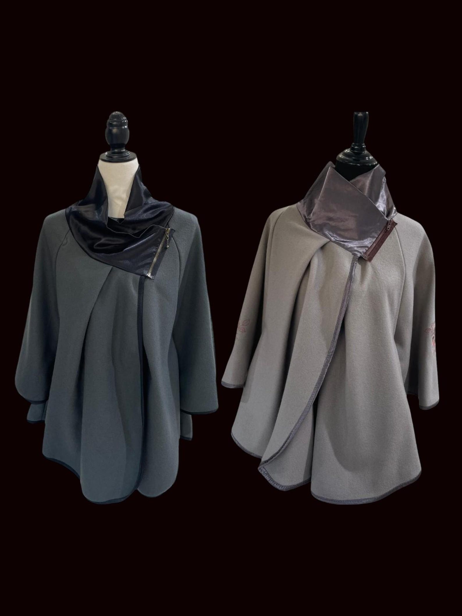 Handmade Poncho Jacket With Sleeves - Opens Like a Coat - Etsy