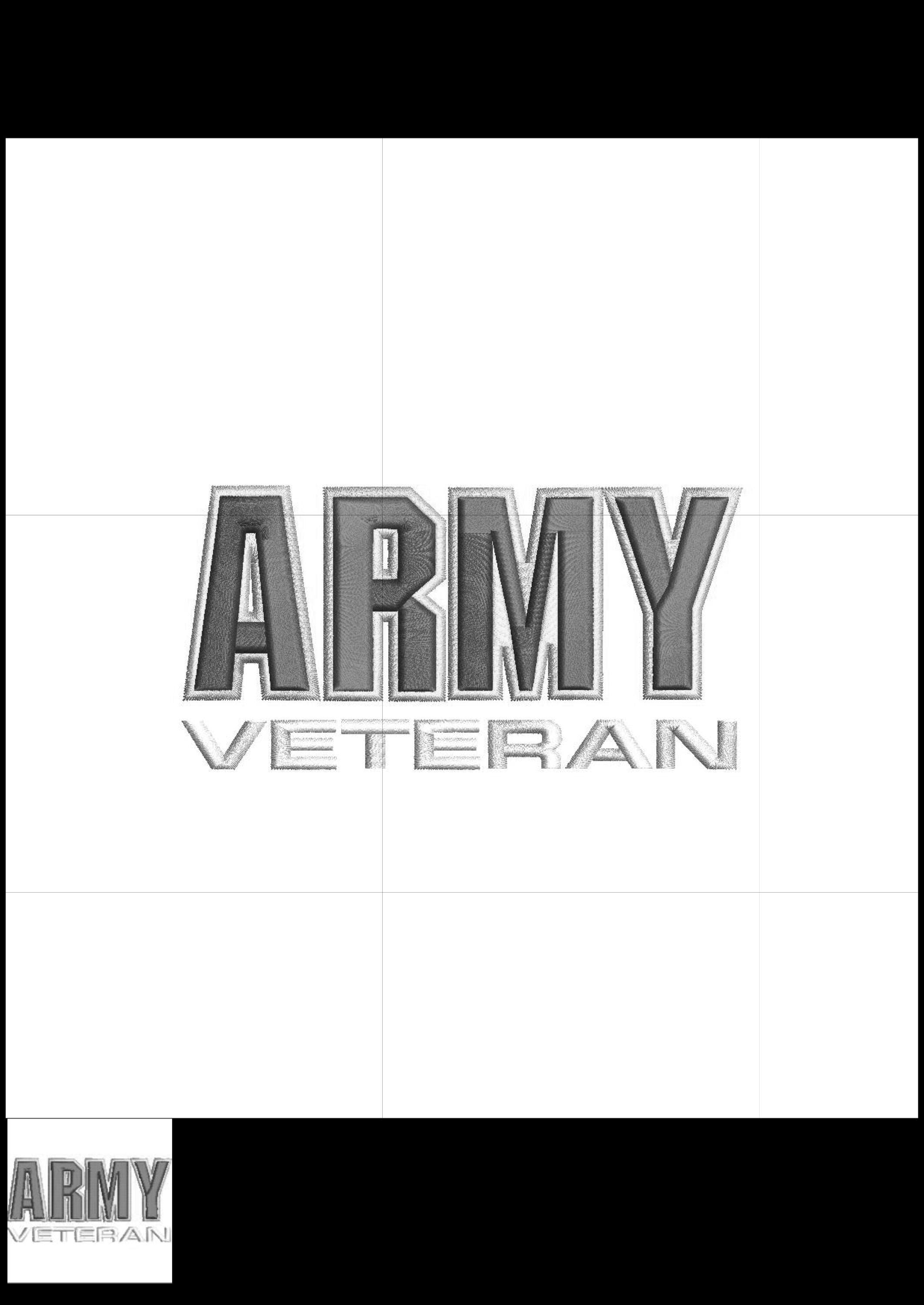 US ARMY Veteran 3D Puff Embroidery File - Etsy