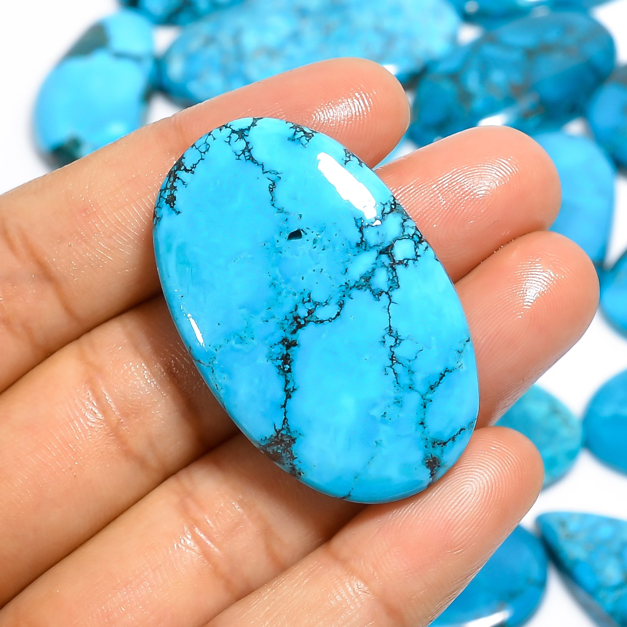 Blue Howlith Türkis Cabochon Wholesale Edelstein Türkis | Etsy