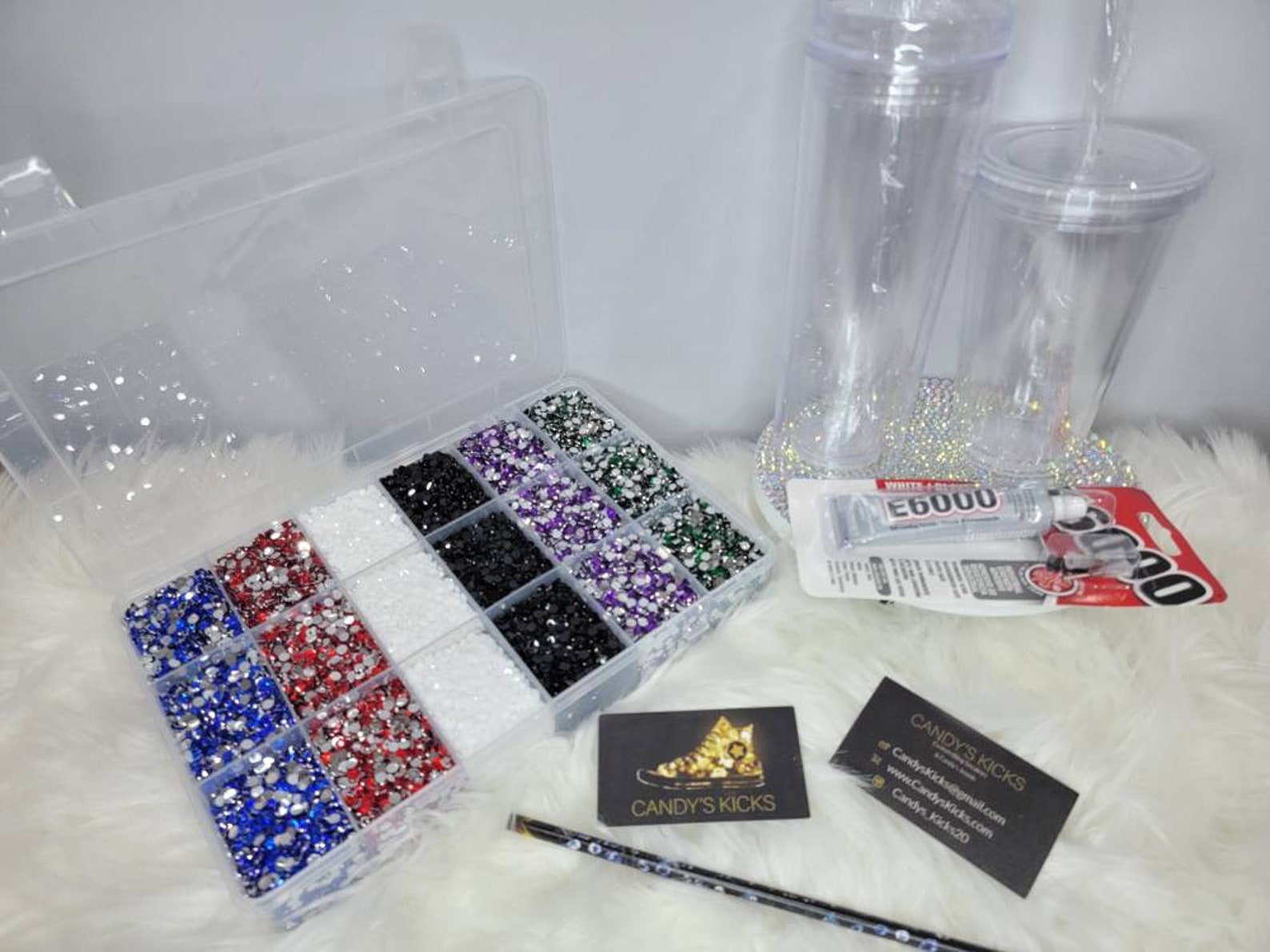 Large AB Flatback Jelly and Resin Rhinestone Kit / DIY Bling Kit ...