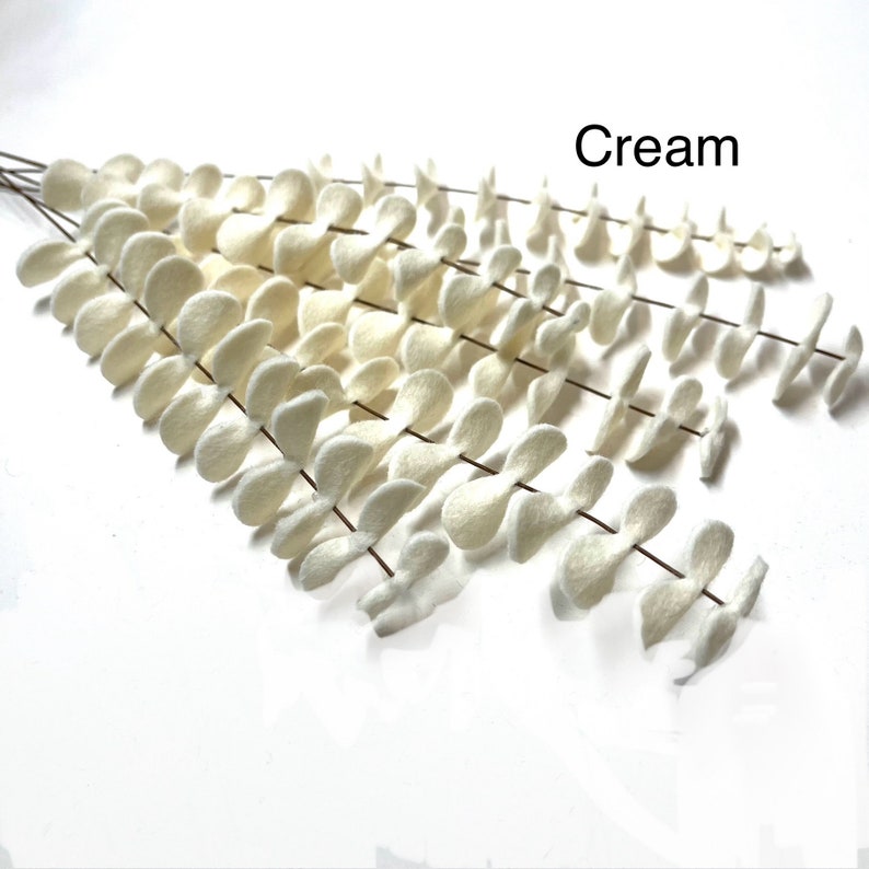 14” Eucalyptus Felt Stems, Felt Greenery, Felt Florals, Flower Bouquet ...
