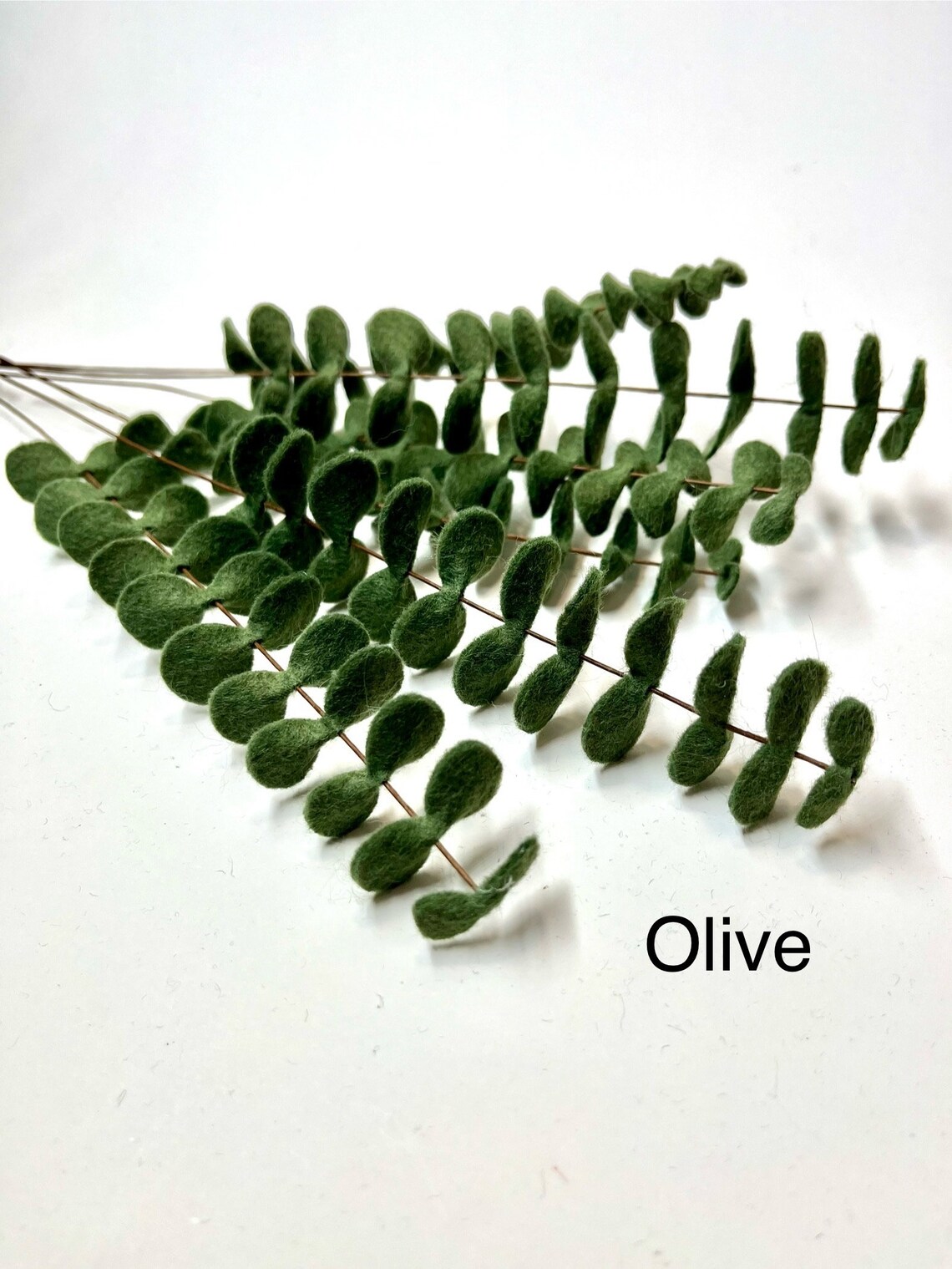 14” Eucalyptus Felt Stems, Felt Greenery, Felt Florals, Flower Bouquet ...