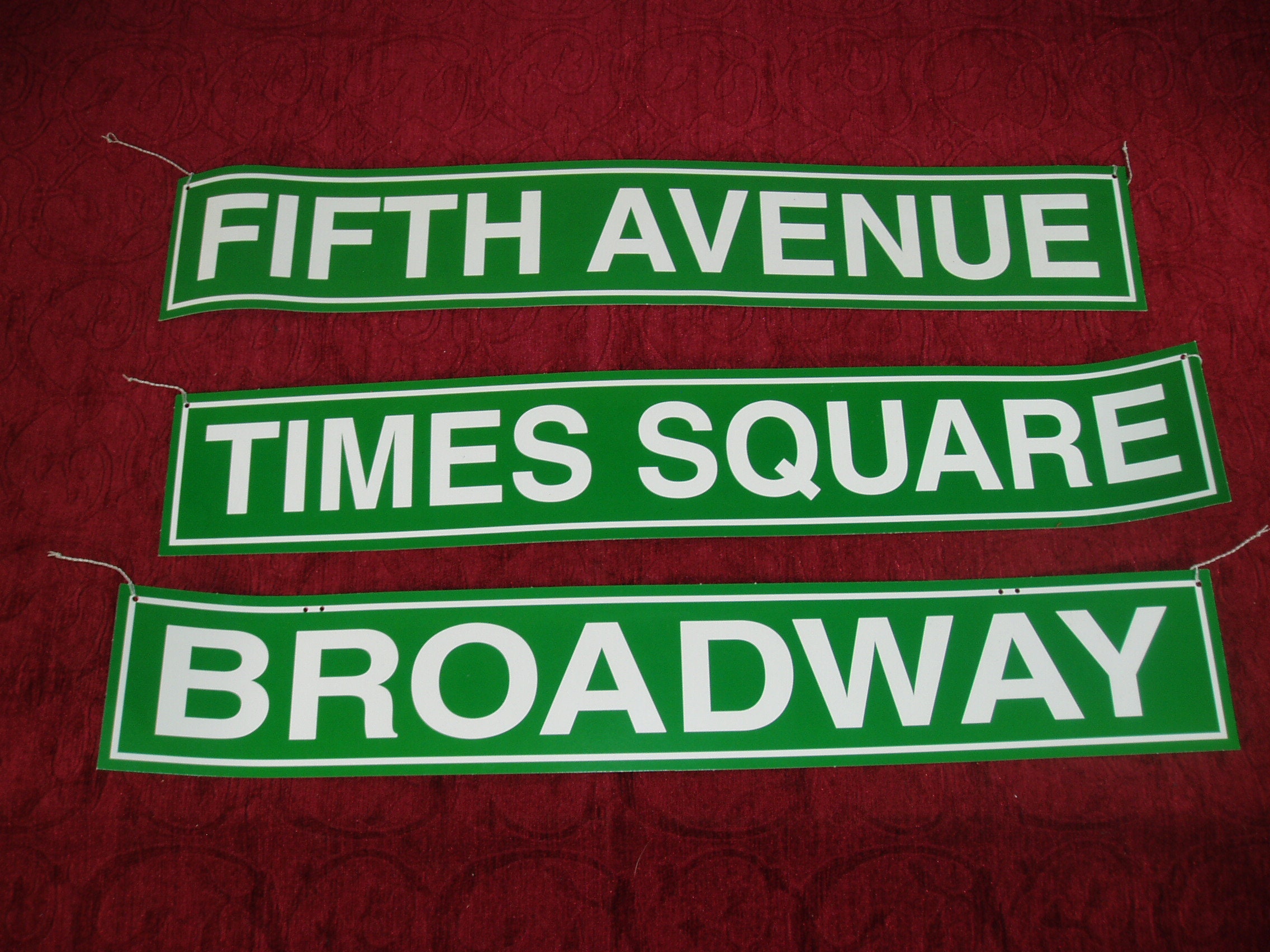 3 New York Card Signs. Party Signs. - Etsy