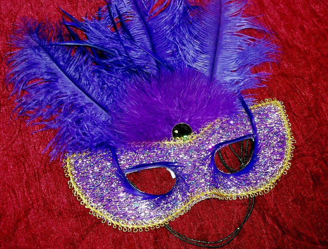 Purple and Gold Face Mask. Fancy Dress Mask. Costume Mask. - Etsy