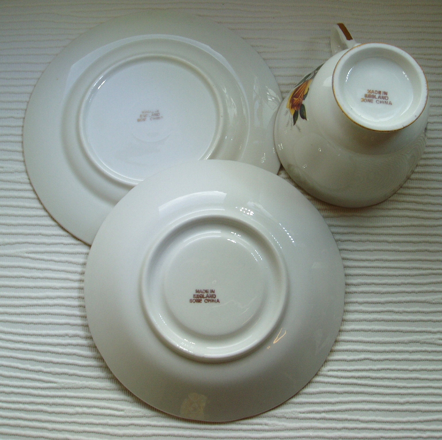 Vintage 'Regency' Bone China Trio. Made In England Golden Yellow Rose ...