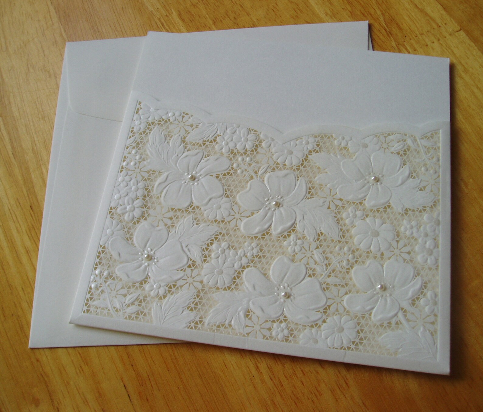 11 Pocket Invitations With Envelopes. Laser Cut Invitations With Pearl ...