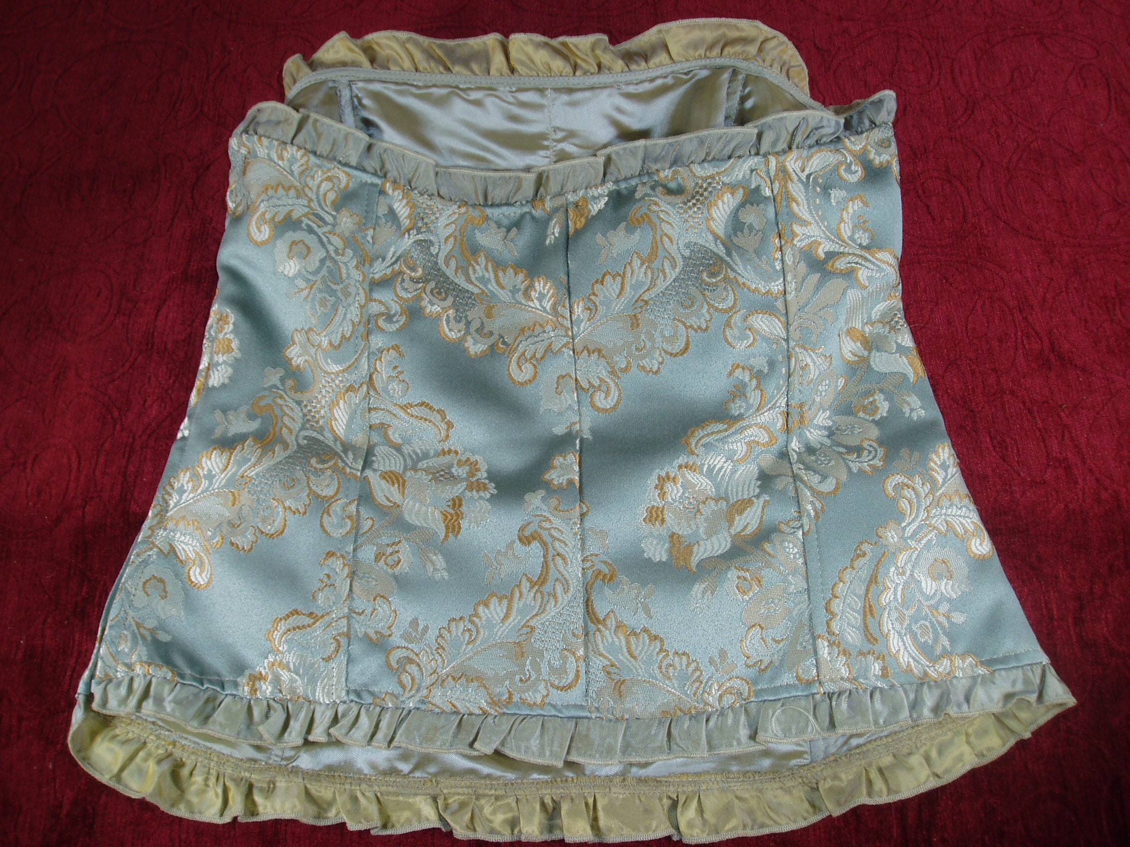 Ladies Powder Blue and Gold Basque. Size 12 UK. Size 8 USA. - Etsy