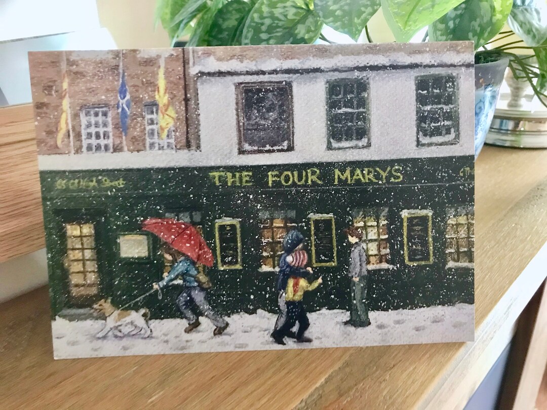 Christmas Card - Four Marys in the Snow, Linlithgow - Etsy UK