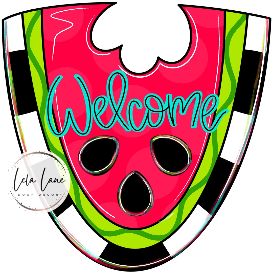 TEMPLATE: Watermelon, Summer, Welcome, Door Hanger - Etsy