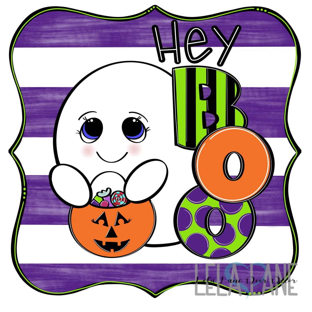 TEMPLATE: Hey Boo Ghost - Etsy