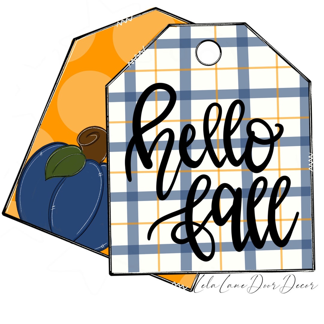 TEMPLATE: Hello Fall Door Tags - Etsy UK