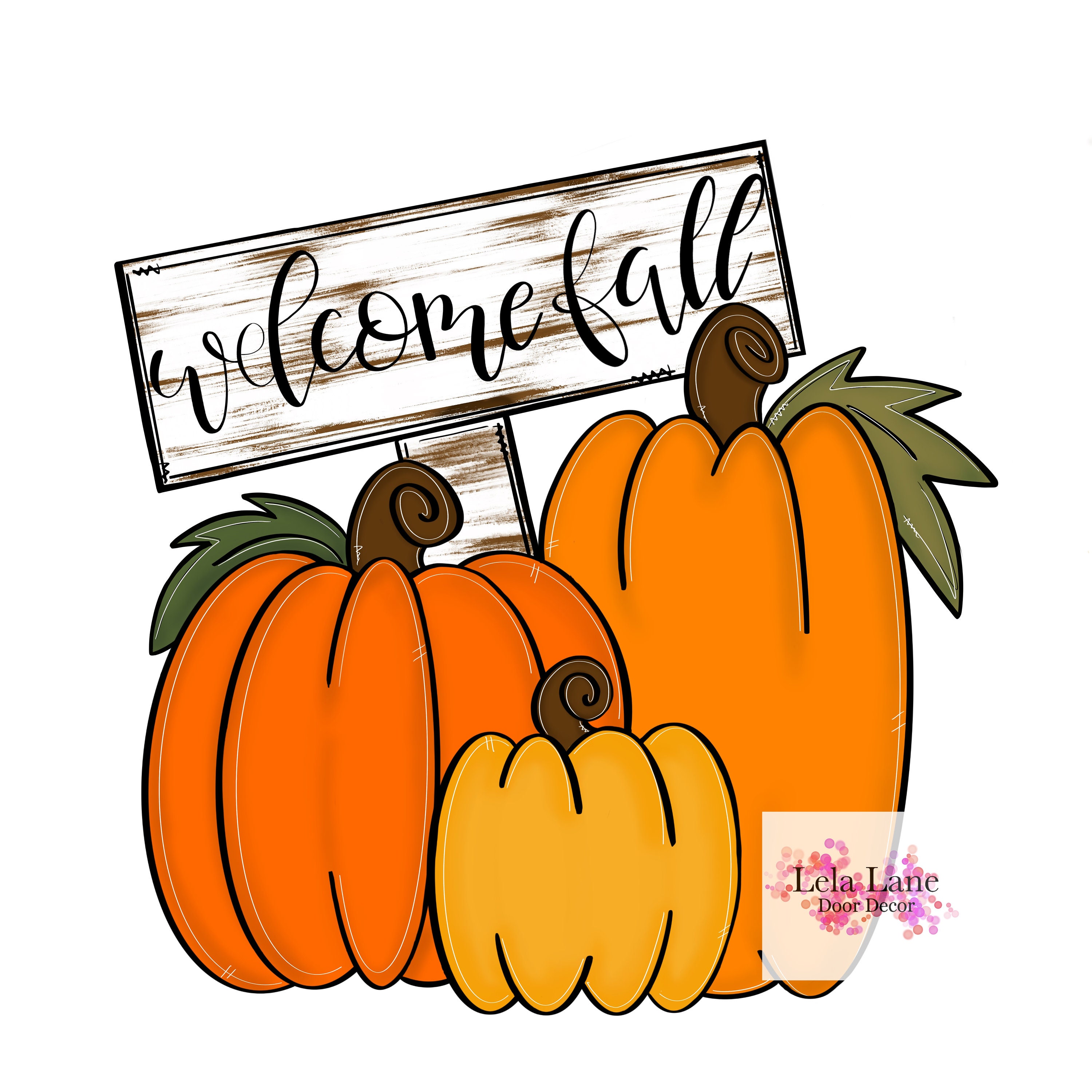 Template: Welcome Fall Pumpkins - Etsy
