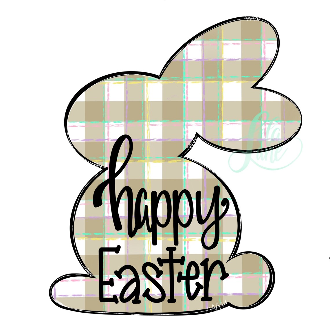 TEMPLATE: Happy Easter Bunny Easter Bunny Bunny Silhouette - Etsy