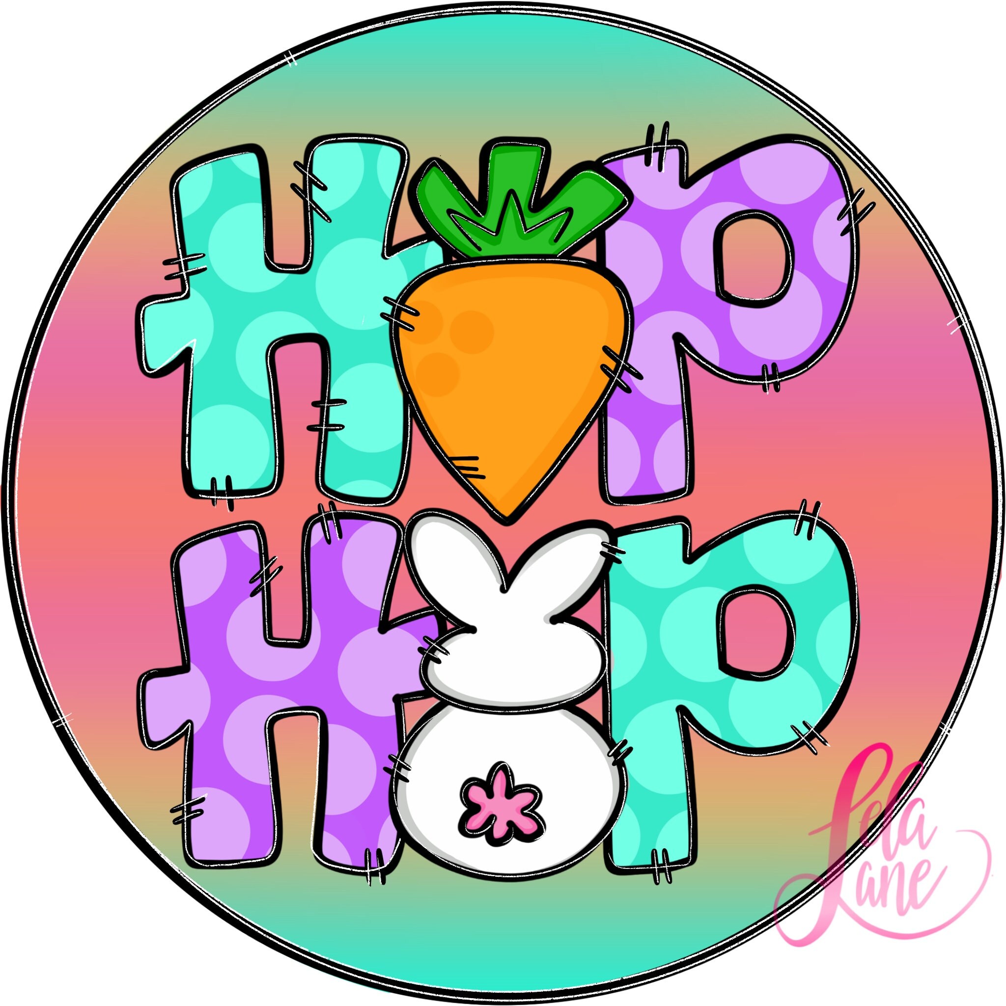 TEMPLATE: Easter | Door Hanger| Hip Hop - Etsy