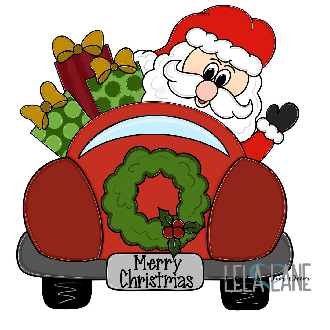 TEMPLATE: Santa in Car, Cruising Santa, Traveling Santa - Etsy