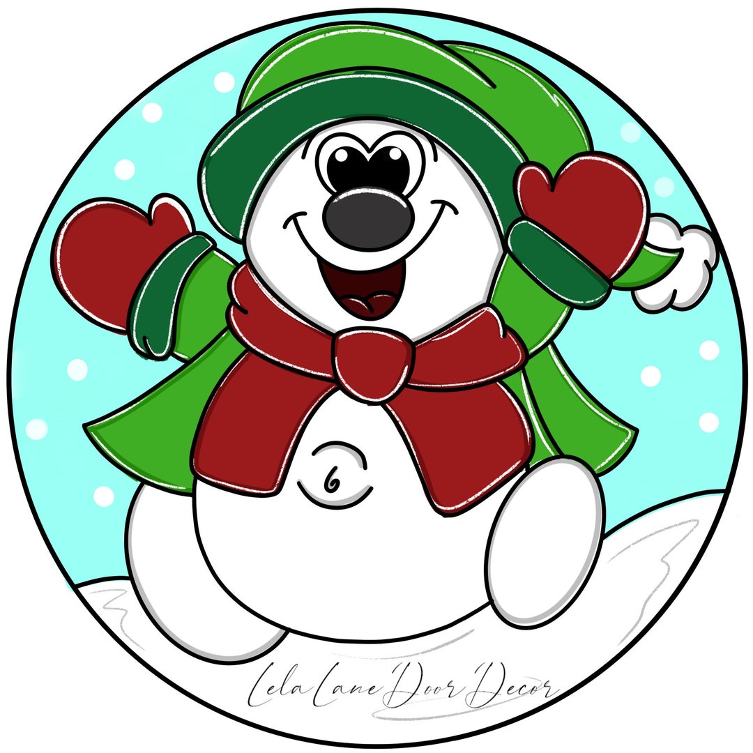 TEMPLATE: Snowman, Door Hanger, Snow, Winter - Etsy