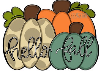 TEMPLATE: Hello Pumpkin, Pumpkin, Crow, Fall - Etsy