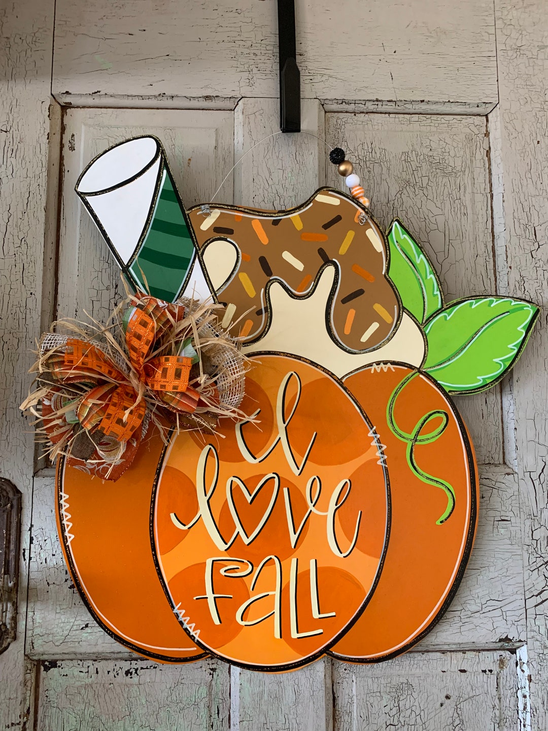 Pumpkin Latte Door Hanger - Etsy