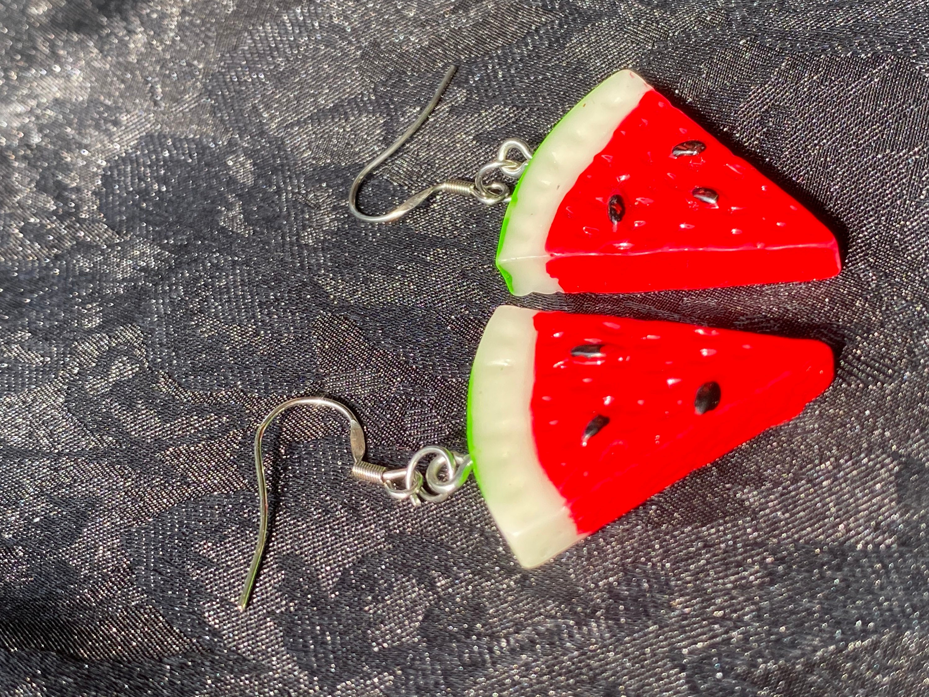 WATERMELON SLICE Earringsbig Watermelon Earringswatermelon - Etsy UK
