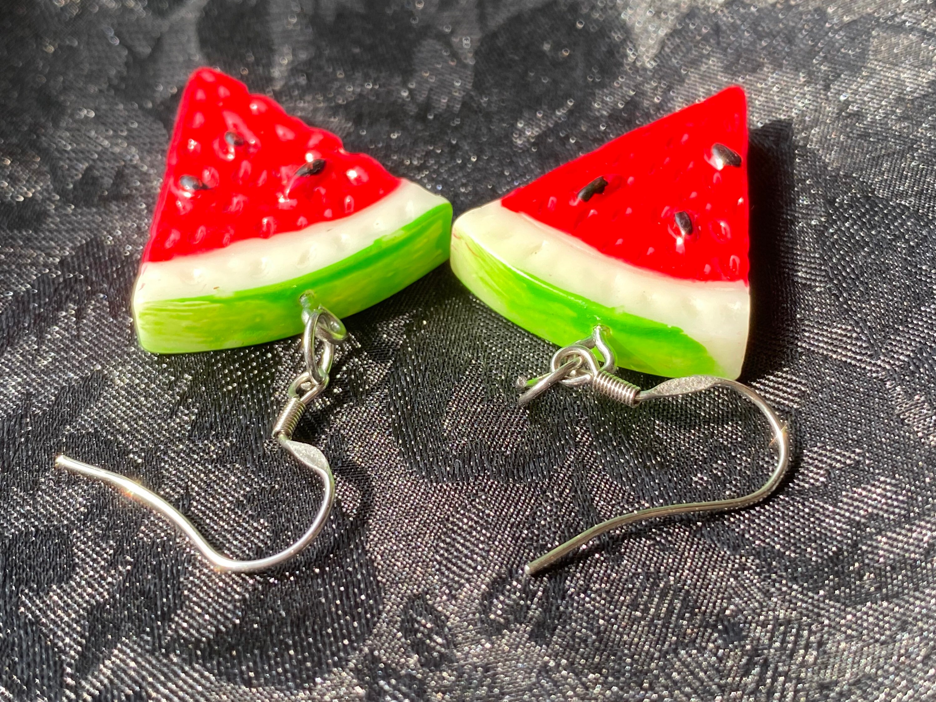 WATERMELON SLICE Earrings,big Watermelon Earrings,watermelon Drop ...