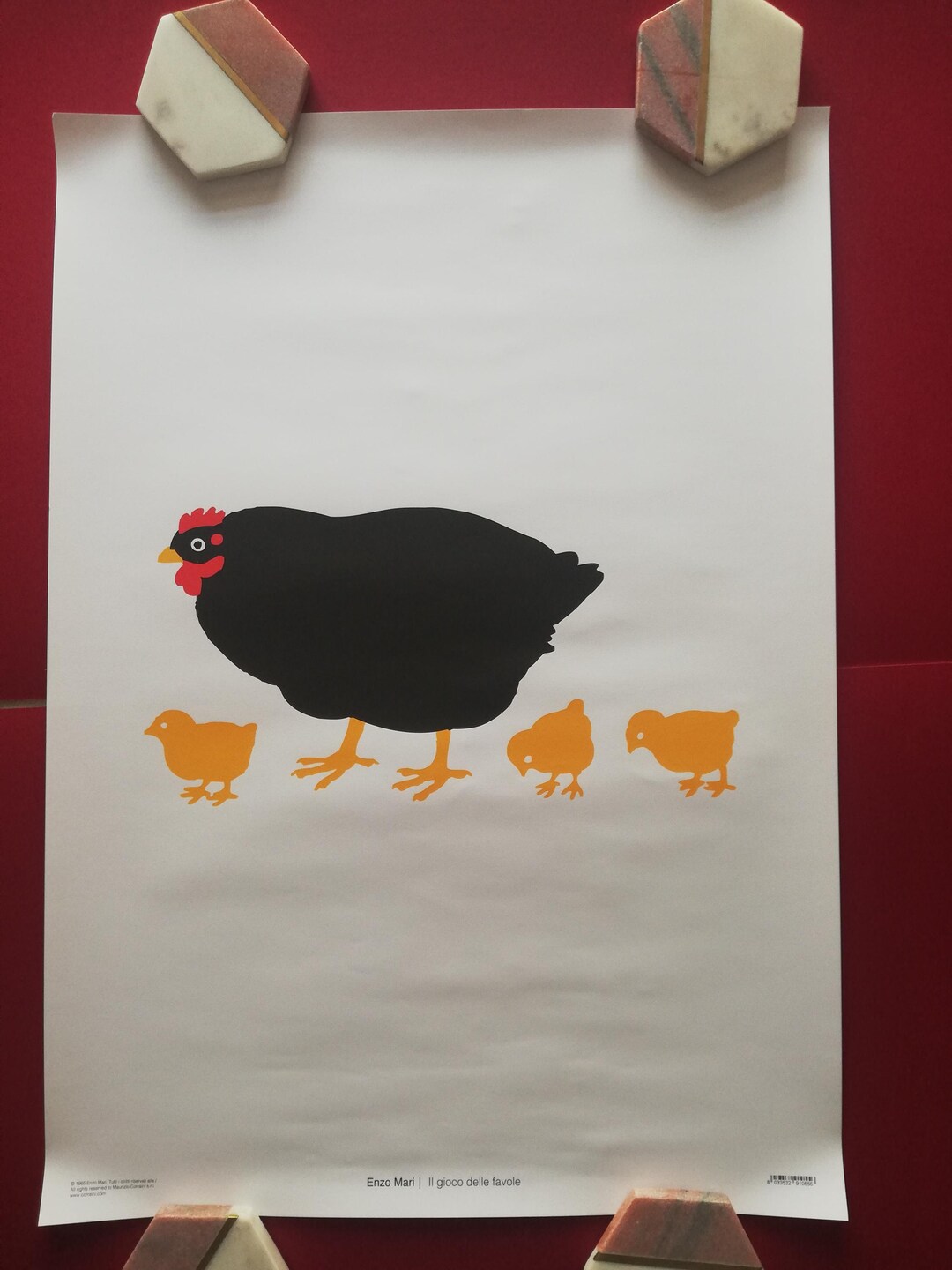 Enzo Mari Rooster With Chicks Official Poster - Etsy UK