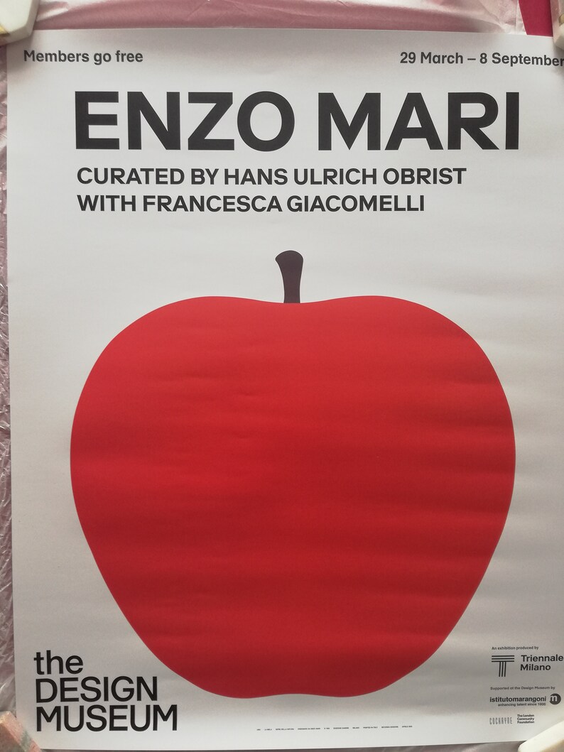 Enzo Mari Apple Exhibition Poster - Etsy