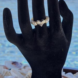 Seashell Ring: Boho Beach Jewelry, Adjustable Band - Etsy