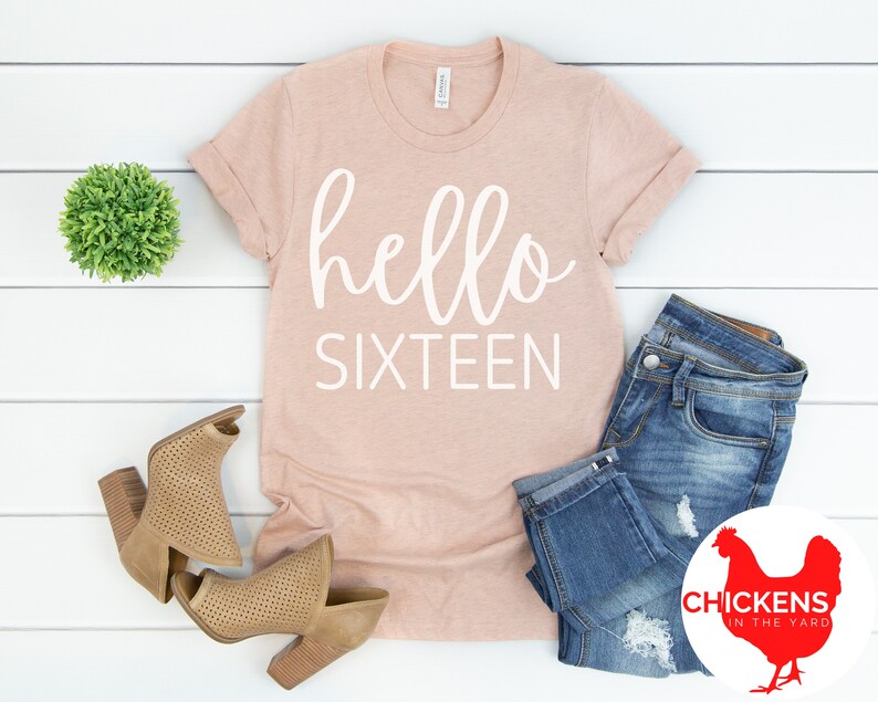 Hello Sixteen Shirt Hello 16 Shirt Sweet 16 16th Birthday - Etsy