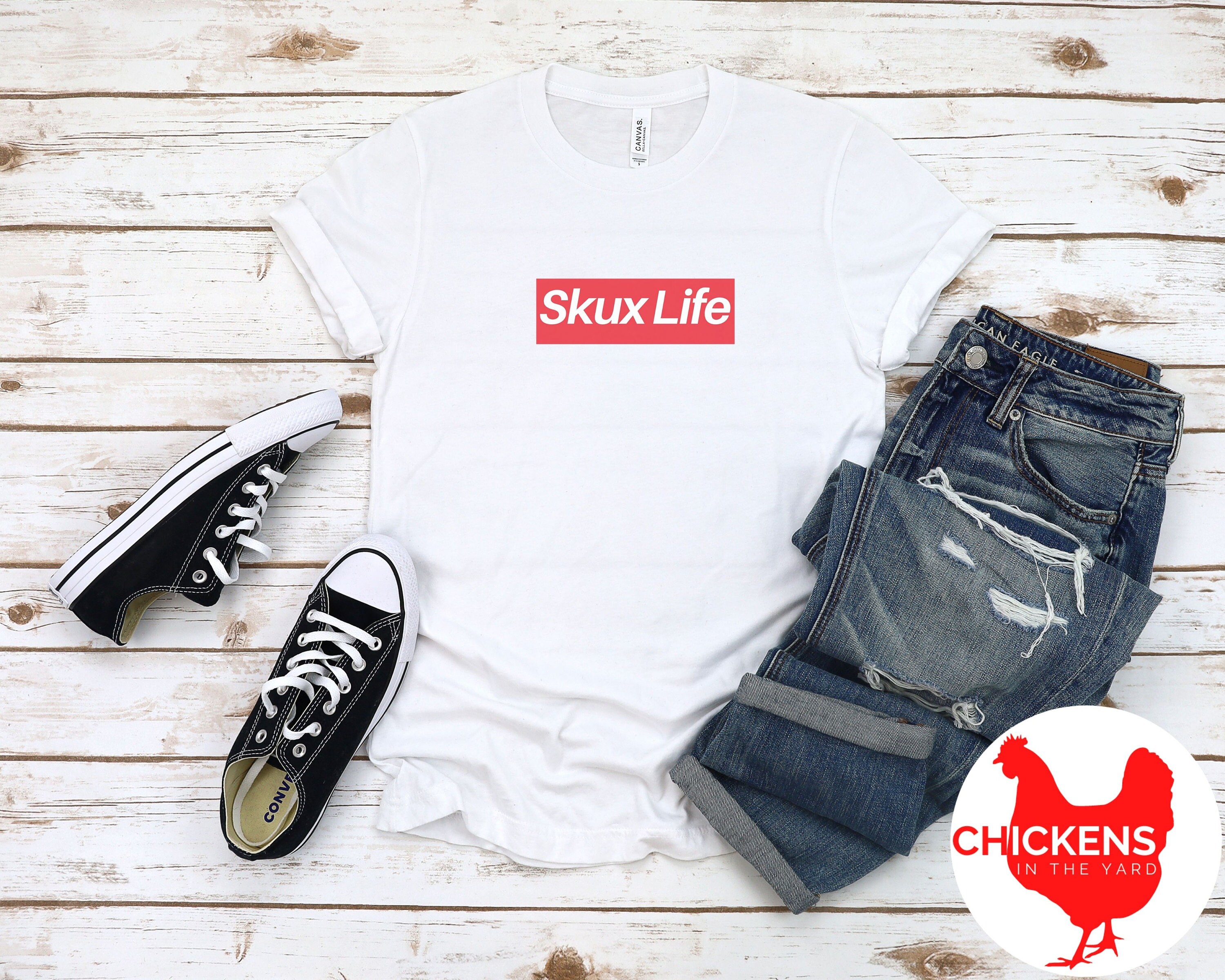 Skux Life Box Logo Shirt Skux Wanderlust Camping Hiking - Etsy UK