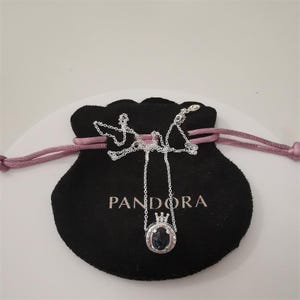Pandora Silver Blue Tiara Holiday Pendant Necklace - Etsy