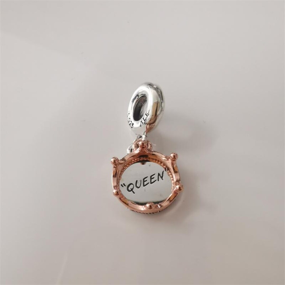 Silver & Rose Gold Pandora Queen Regal Crown Pendant Charm - Etsy