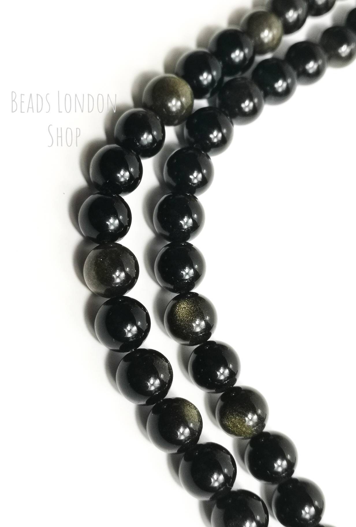 Golden Sheen Obsidian Round Beads 8mm Round Obsidian Beads - Etsy UK