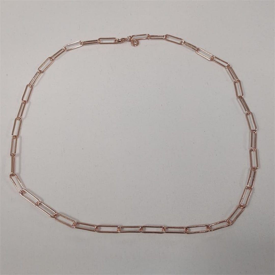 Rose Gold Pandora Long Link Necklace Chain 45cm Ale Met - Etsy