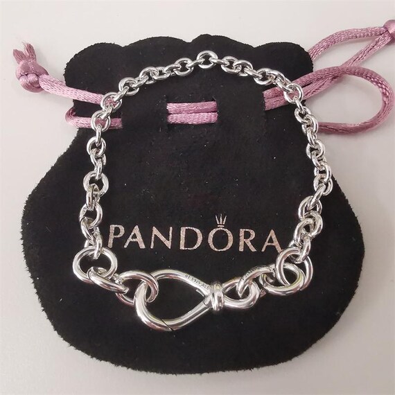 Pandora chunky infinity knot chain bracelet store
