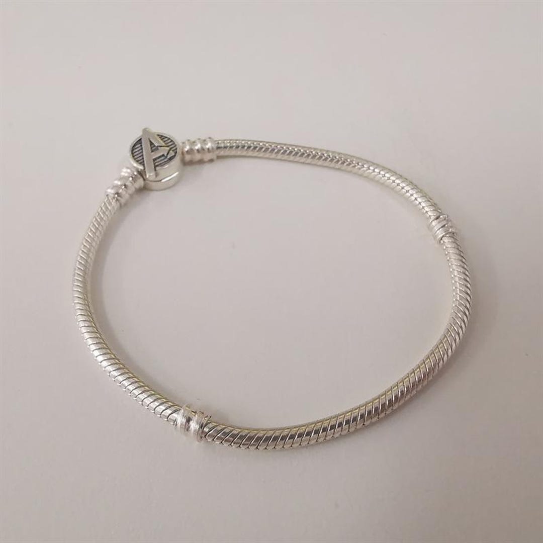 Pandora Marvel Avengers Logo Chain Buckle Snake Bone Chain Bracelet - Etsy