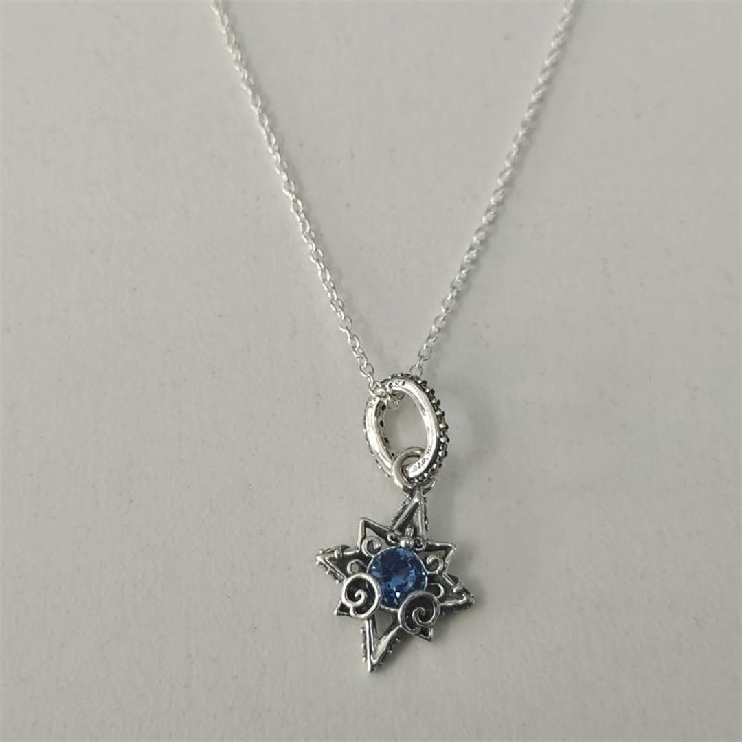 PANDORA Cinderella Blue Star Pendant Charm - Etsy