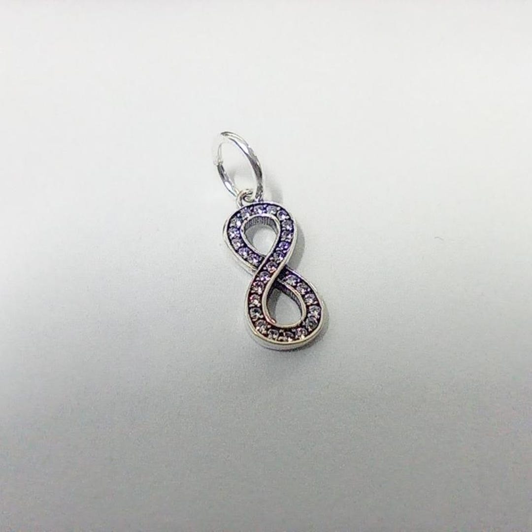 Symbol of Infinity PANDORA Sterling Silver CZ Dangle Pendant Charm - Etsy